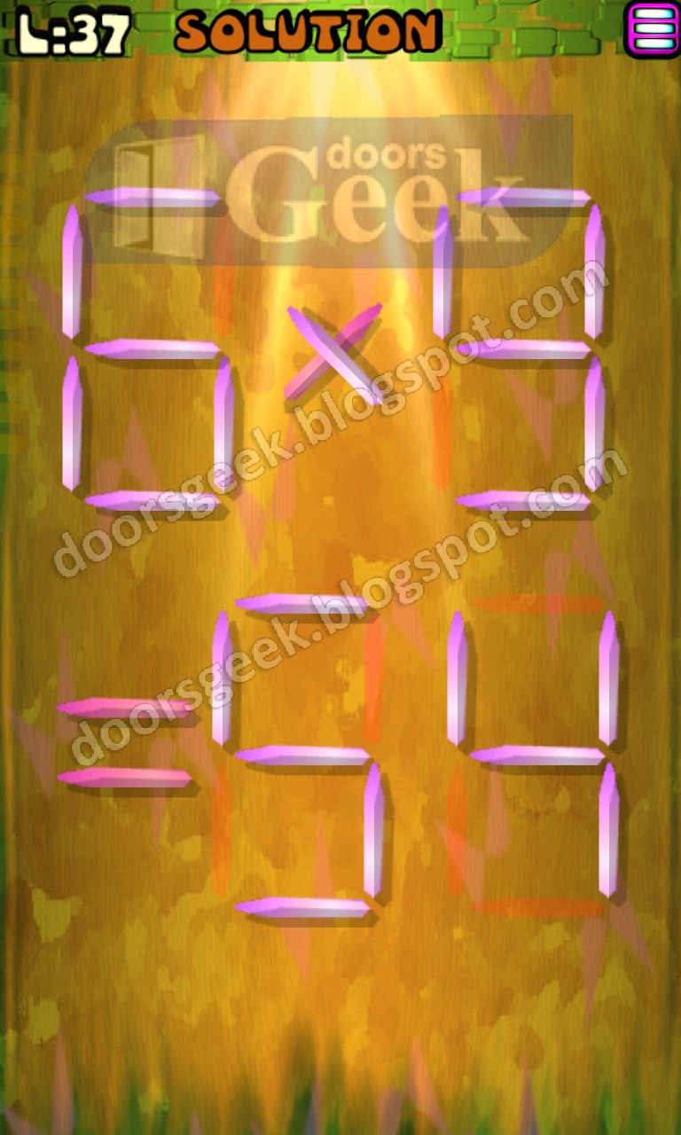 Matches Puzzle [Episode 4] Level 37 Solution ~ Doors Geek